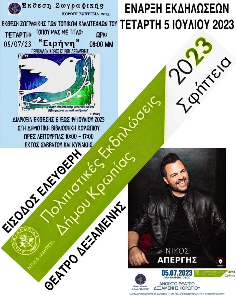 ΣΦΗΤΤΕΙΑ 2023 ΔΗΜΟΣ ΚΡΩΠΙΑΣ ΝΠΔΔ ΣΦΗΤΤΟΣ ΞΕΚΙΝΟΥΝ ΤΕΤΑΡΤΗ 5 ΙΟΥΛΙΟΥ ...